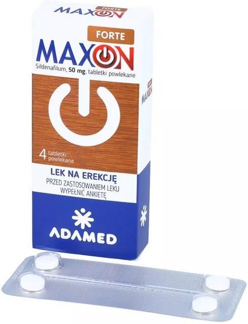 Maxon Forte 50mg 4 tabl. - Opinie i ceny na Ceneo.pl