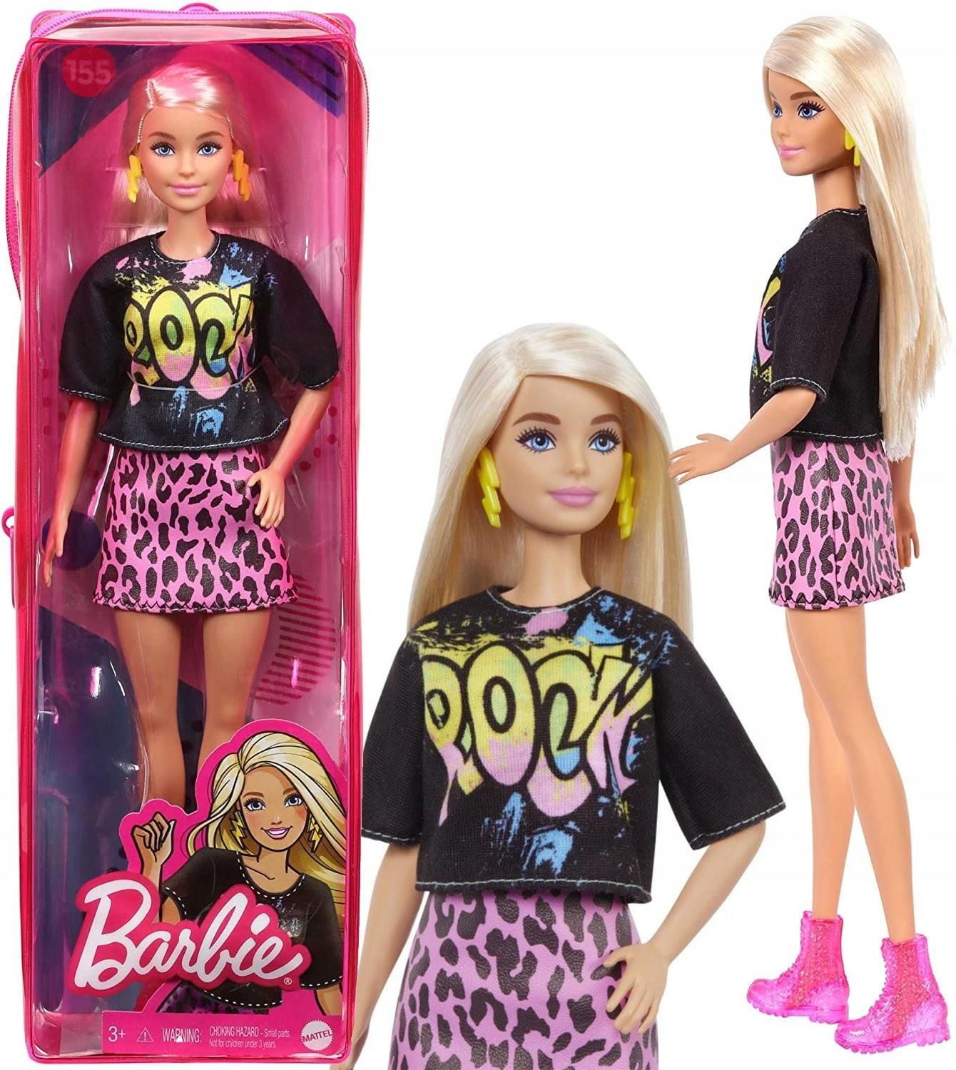 Lalka Barbie Fashionistas Lalka Modna przyjaciółka Rockowy t-shirt ...