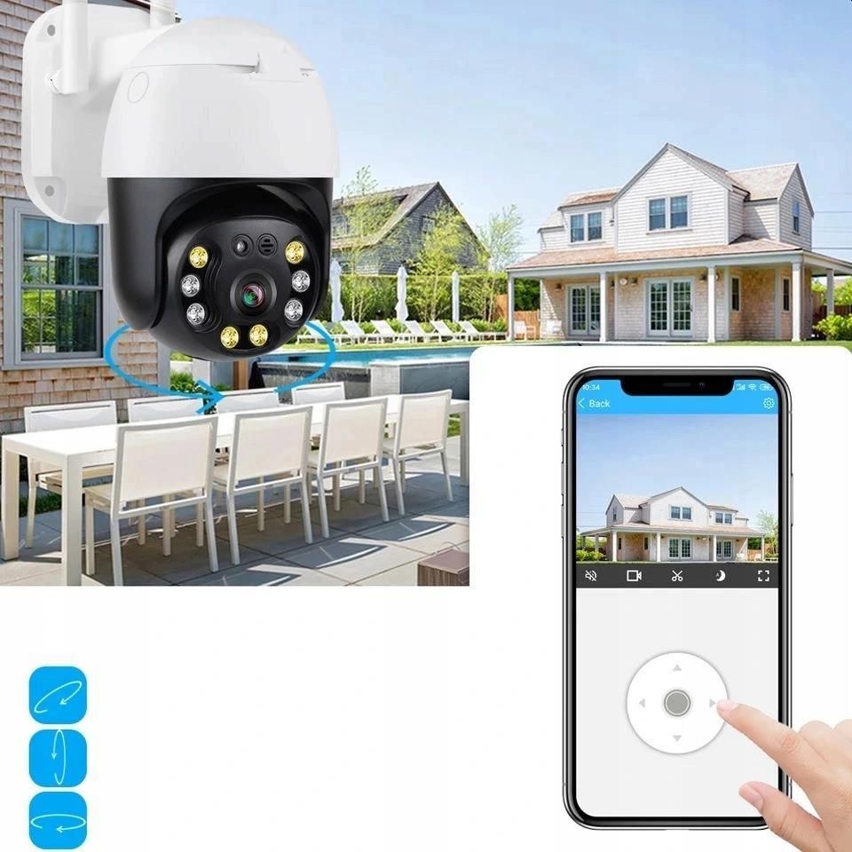 Kamera przemysłowa Qc011 Kamera Ip Obrotowa 3Mpx Onvif Wifi Full Hd ...