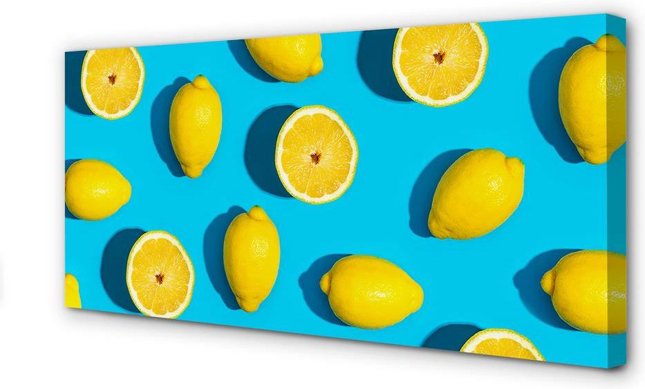 Tulup Obrazy Na Płótnie Cytryny Niebieskim Tle 100X50Cm - Opinie i ...