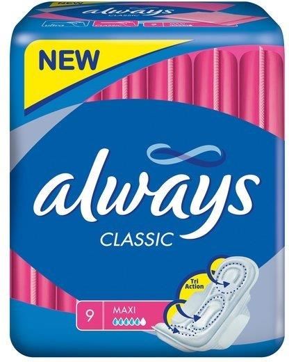 Always Classic Maxi Podpaski Ze Skrzydłami 9Szt. - Opinie i ceny na ...