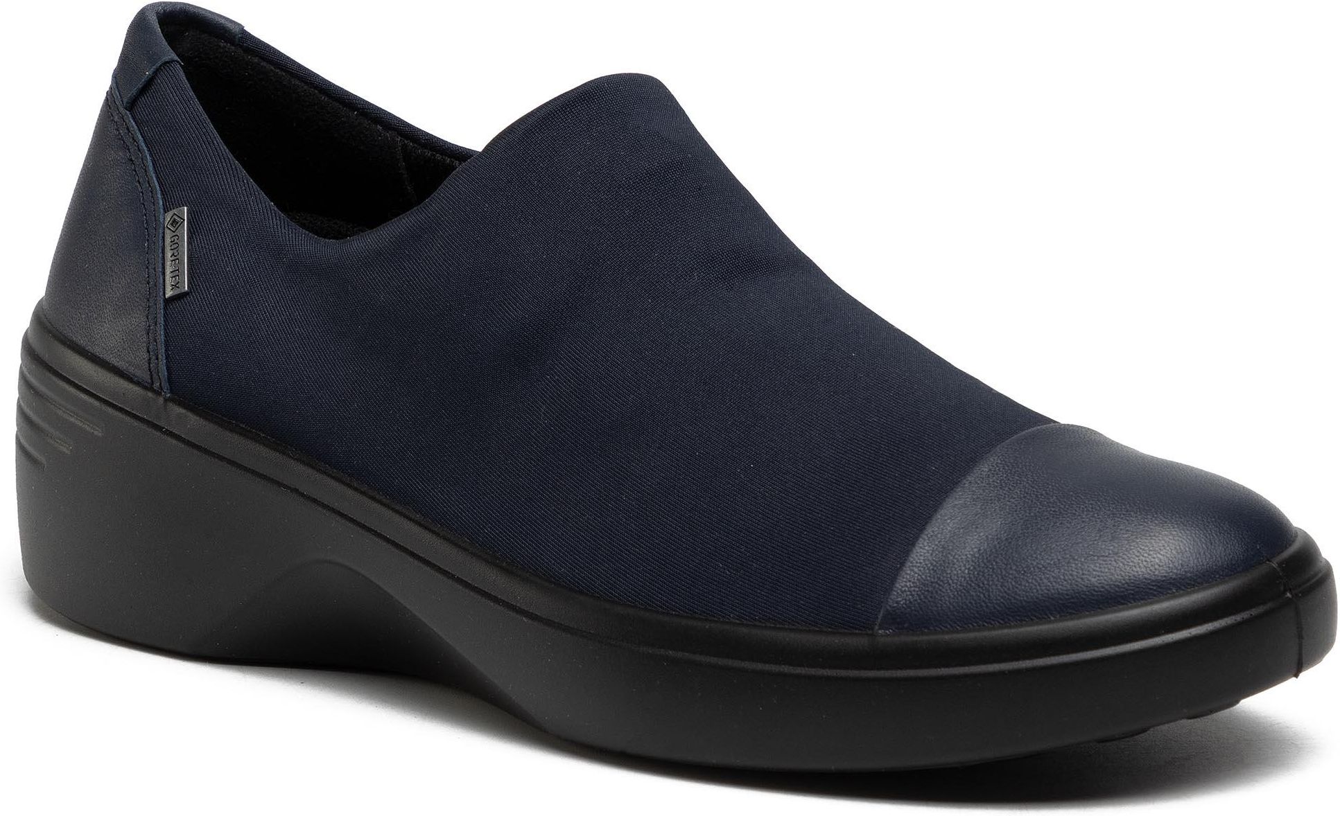 Ecco Półbuty - Soft 7 Wedge W Gore-Tex 47091350769 Night Sky/Night Sky ...