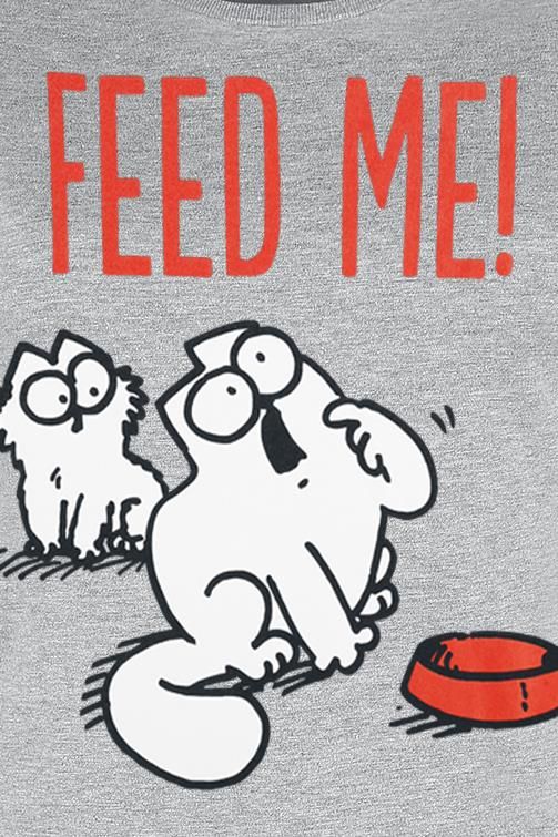Simons Cat - Feed Me - T-Shirt - odcienie szarego - Ceny i opinie ...