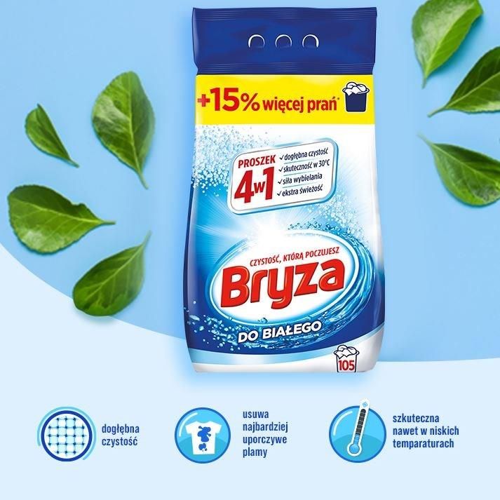 Bryza 4w1 proszek WHITE 6,825kg / 105 prań - Opinie i atrakcyjne ceny ...