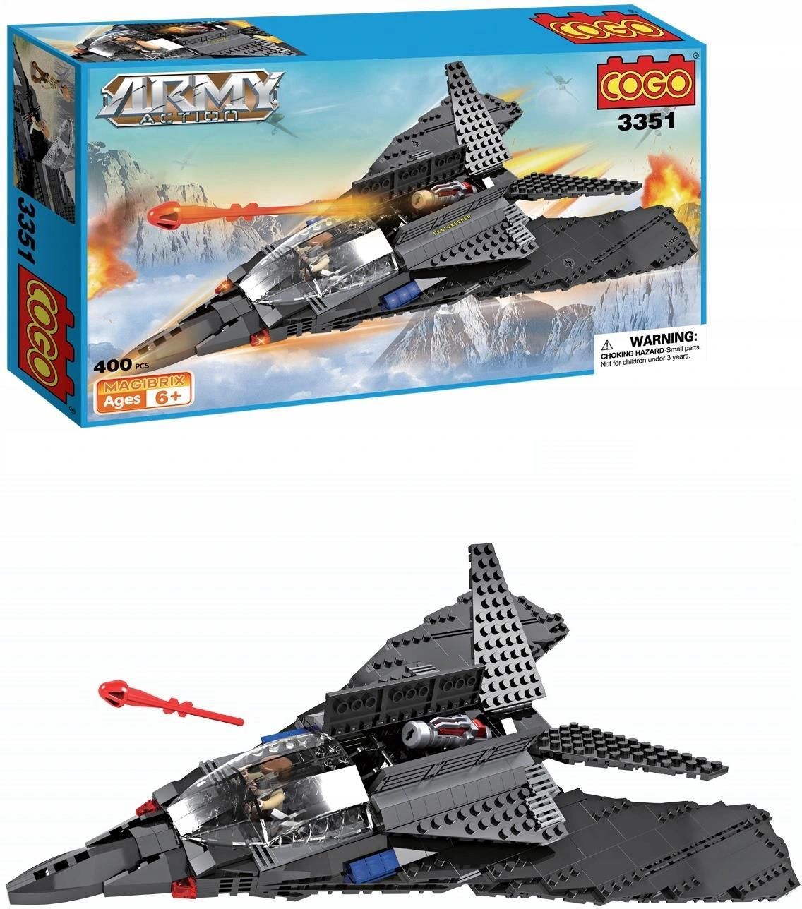 Cogo Army Samolot Myśliwiec Bojowy 400El. - ceny i opinie - Ceneo.pl