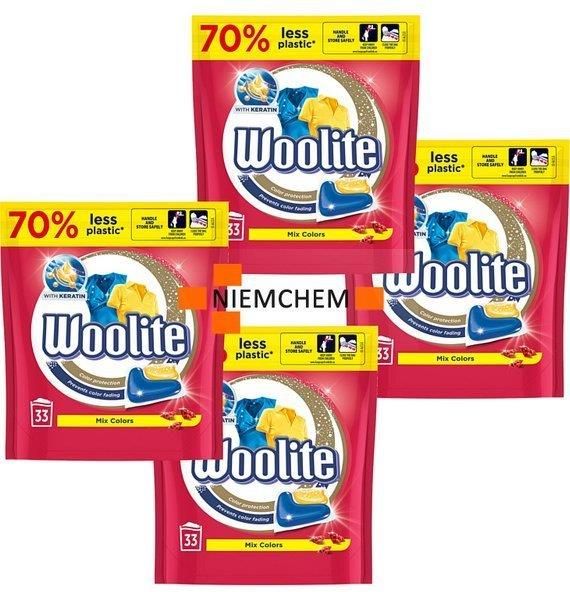 Woolite Mix Colors Kapsułki do Prania Koloru 4X33szt - Opinie i ...