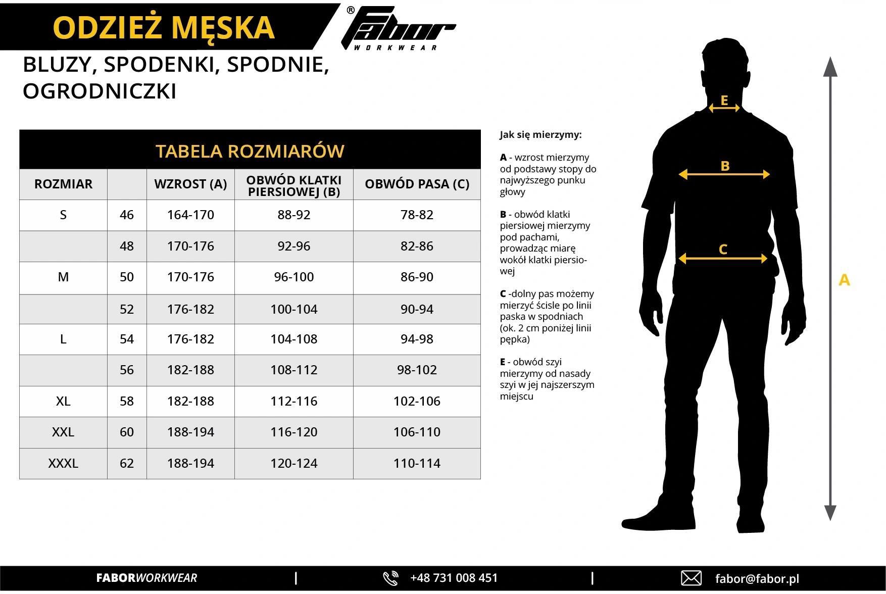 Fabor Workwear Spodnie Robocze Elastyczne Premium Monter Polskie - Ceny ...