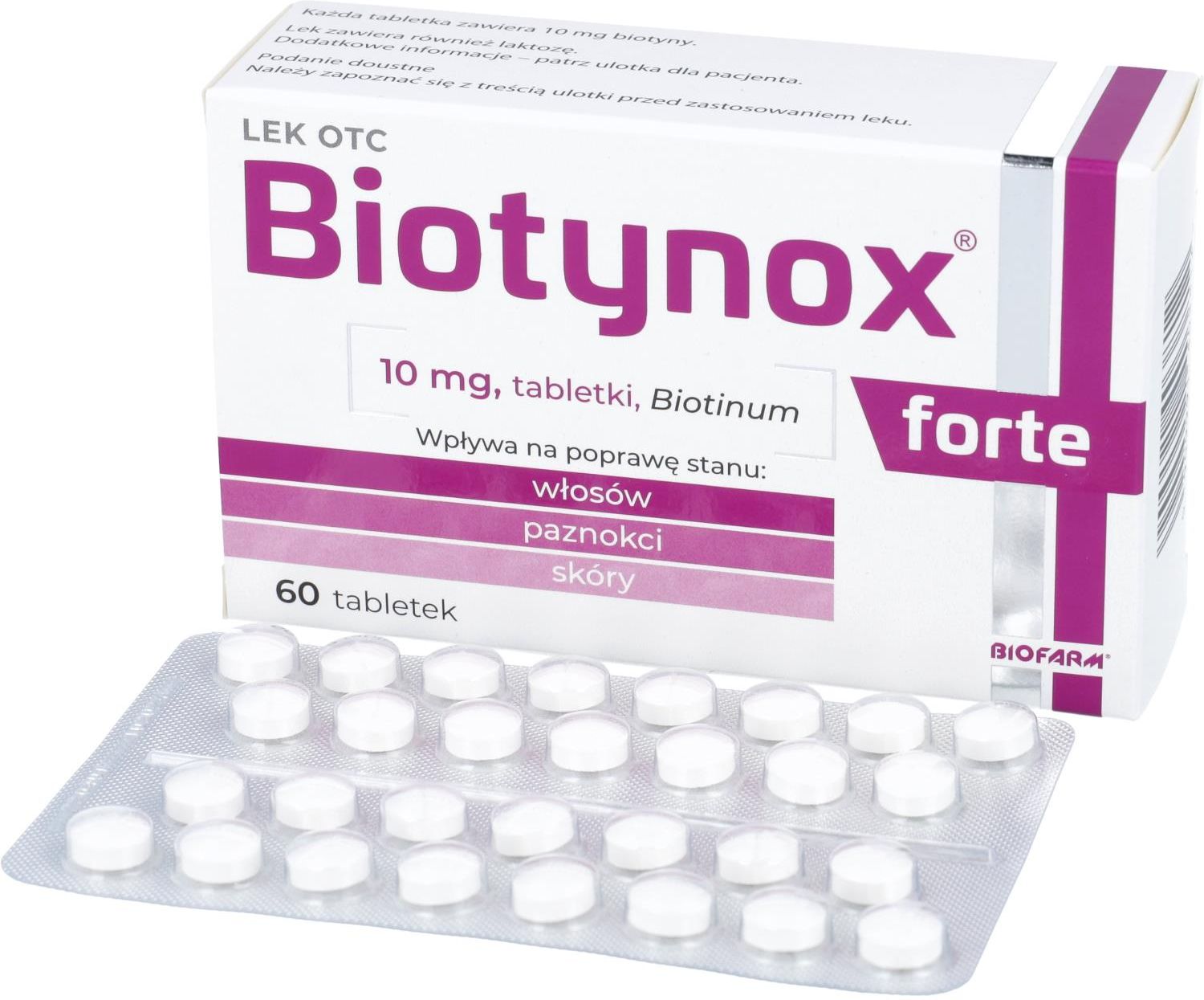 Biotynox forte 10 mg 60 tabl - Opinie, cena na Ceneo.pl