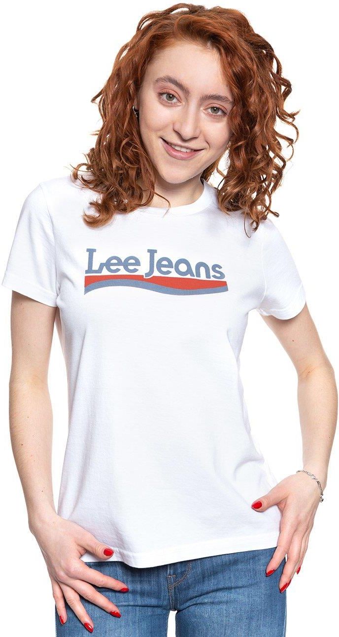 Lee Crew Neck Tee Bright White L41Letlj - Ceny i opinie - Ceneo.pl