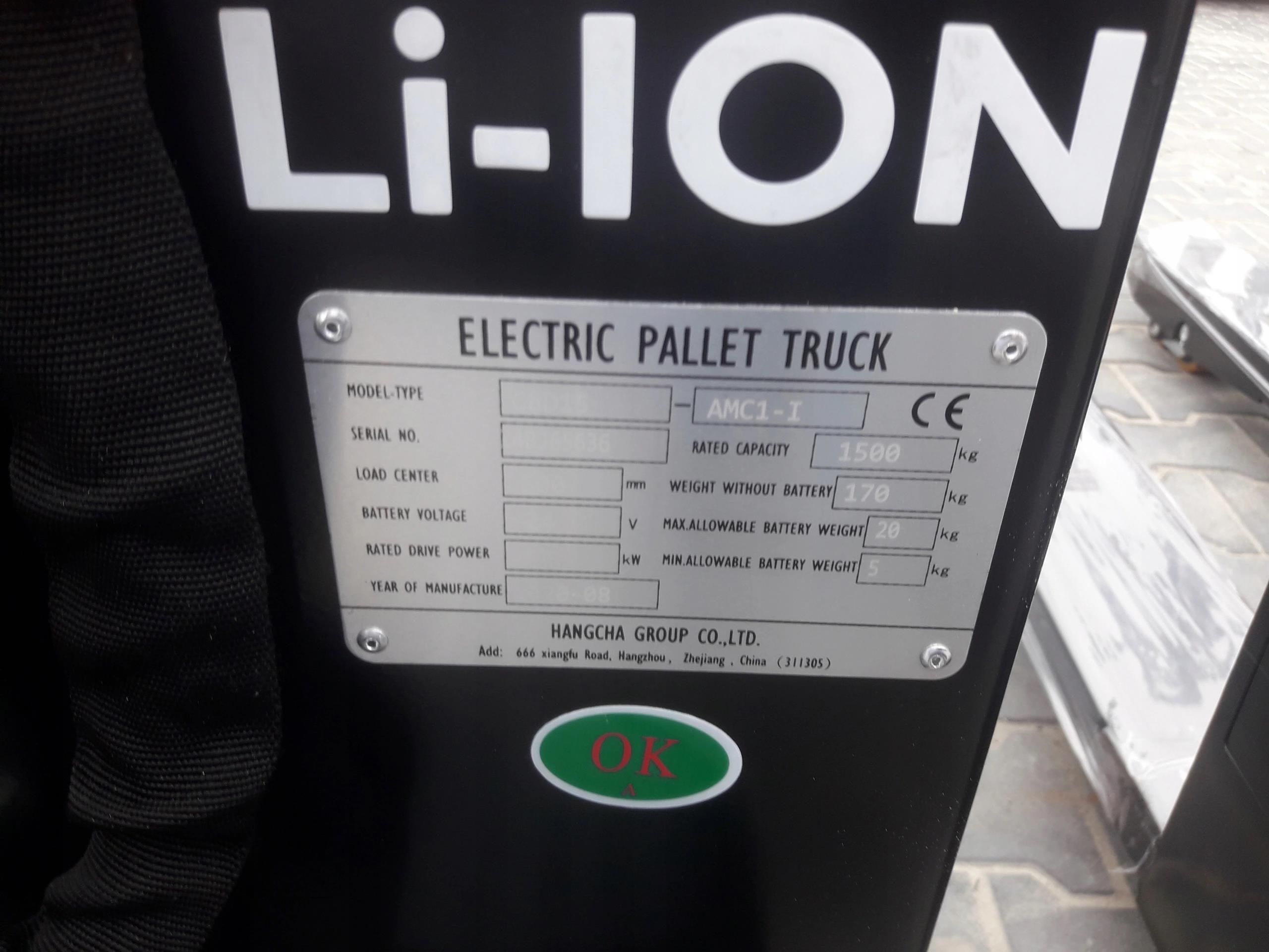 WÓZEK PALETOWY ELEKTRYCZNY HANGCHA CBD15 Li-lon - Opinie i ceny na Ceneo.pl