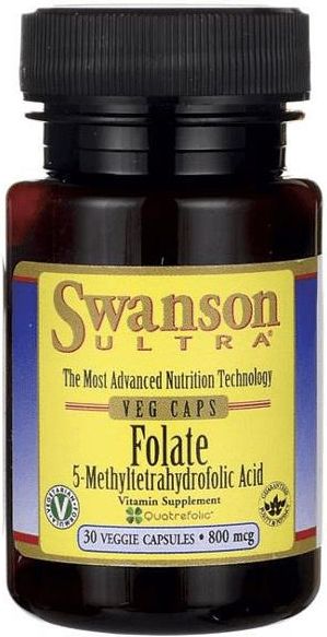 Swanson Folate 5 Methyltetrahydrofolic Acid 800mcg 30 kaps - Opinie i ...