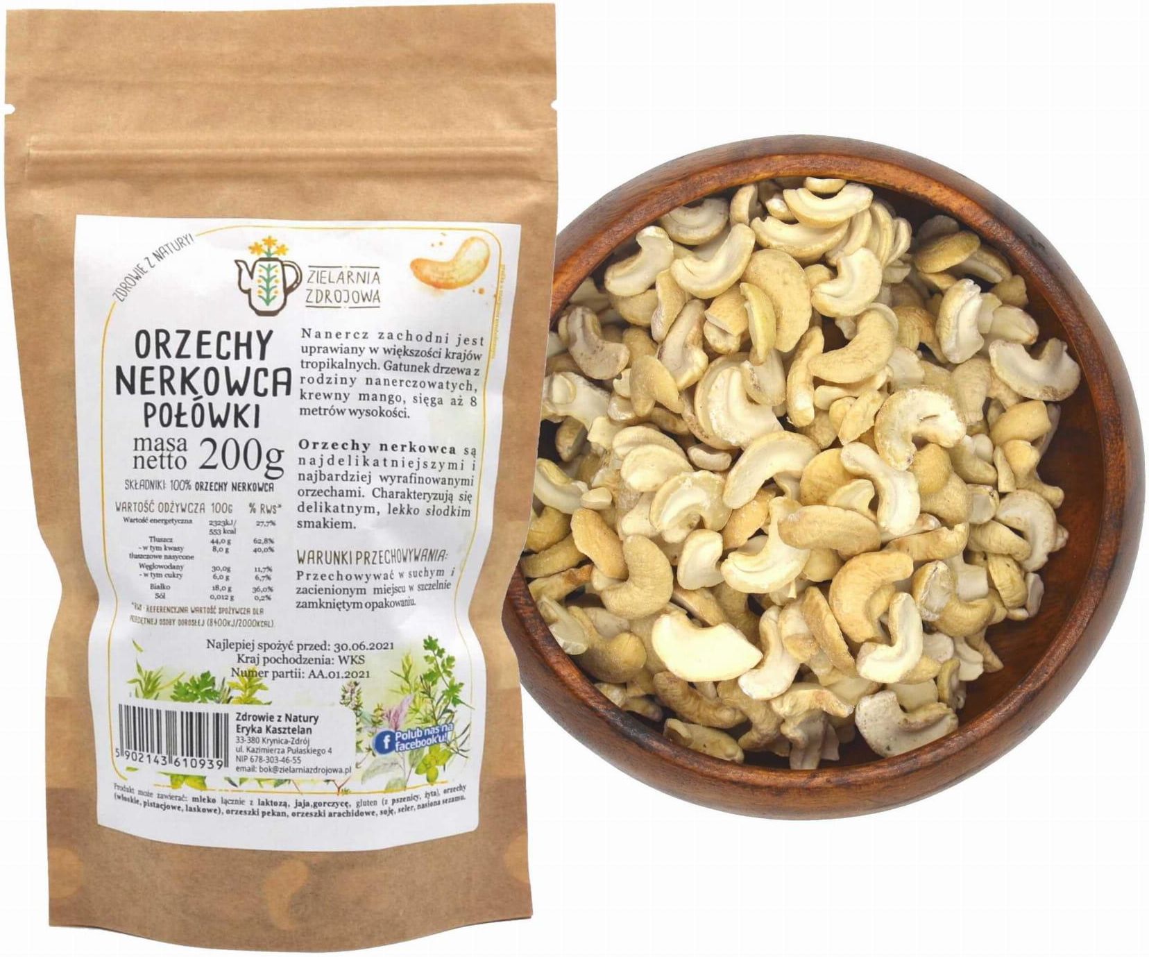 Zielarnia Zdrojowa Orzech nerkowca połówki 200g Twój sklep EKO - Ceny i opinie - Ceneo.pl