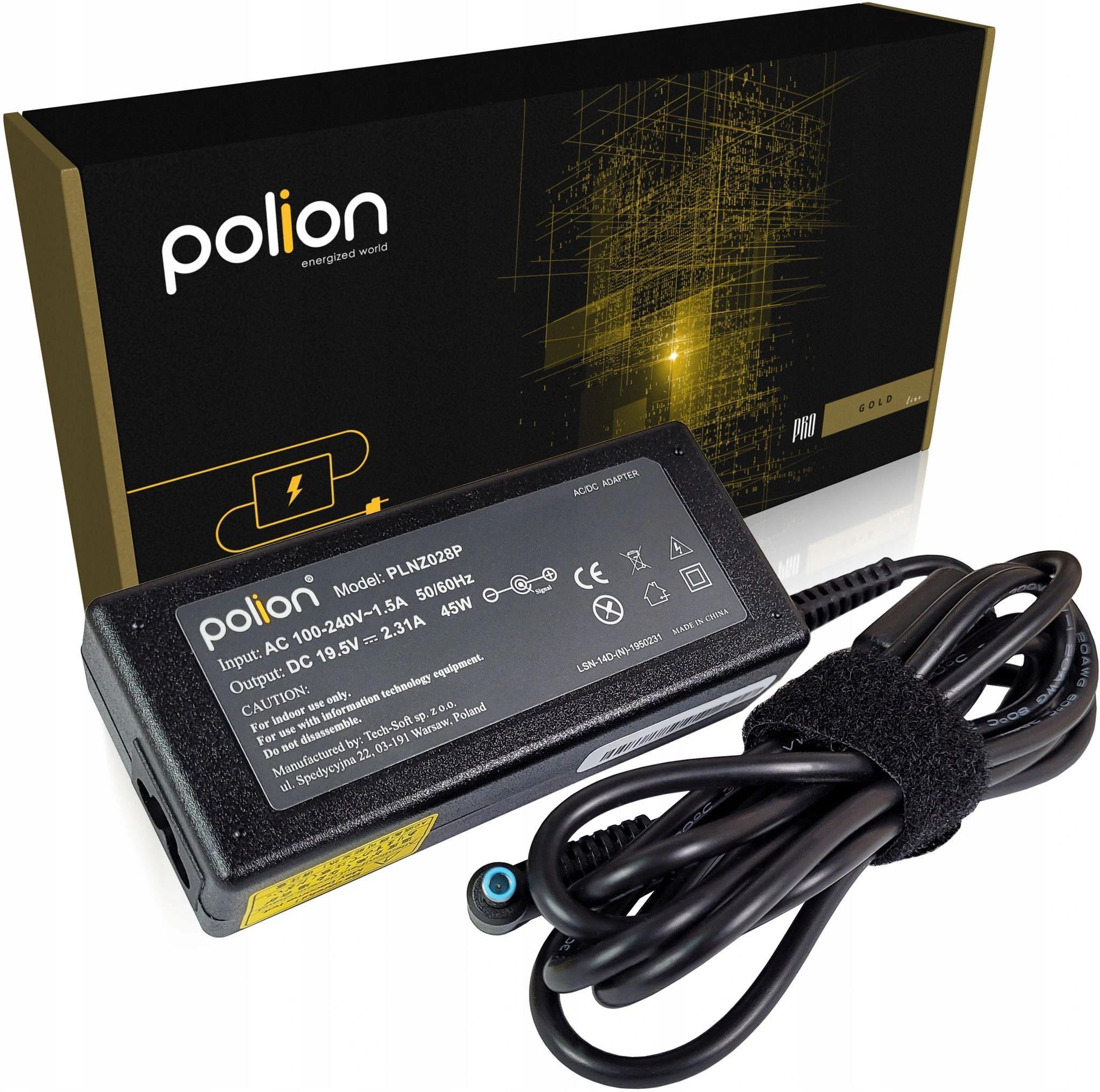 Zasilacz do laptopa POLION ŁADOWARKA 45W DO HP 19,5V 2,31A 4,5X3,0MM ...