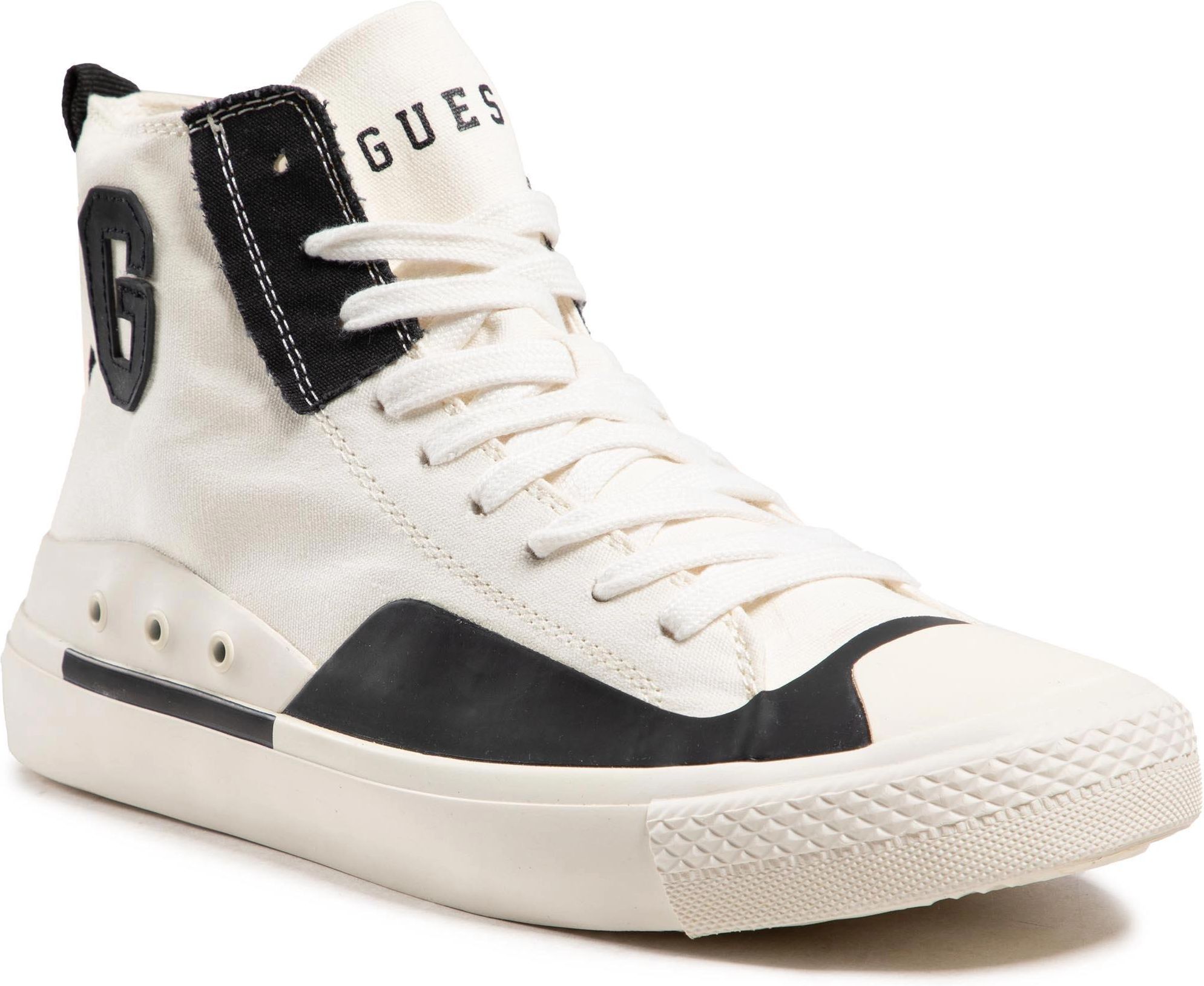 Guess Trampki - Ederle Hi 2 Fm5Ed2 Fab12 Offwh - Ceny i opinie - Ceneo.pl