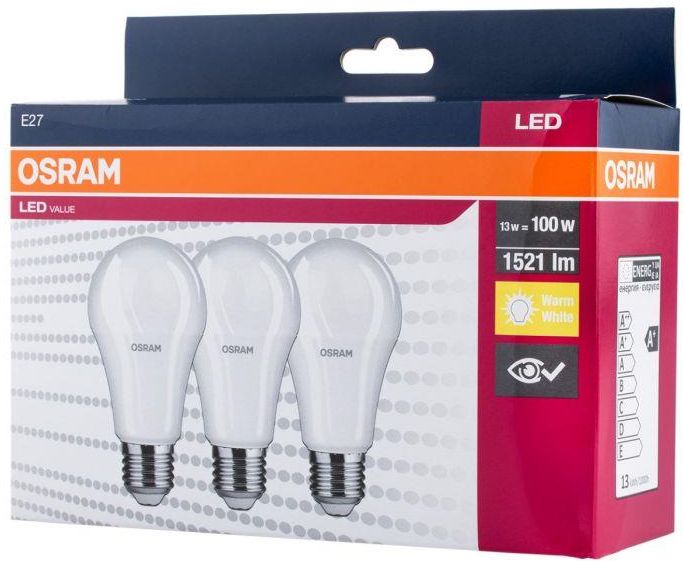 3Szt. A100 13W E27 1521Lm 2700K Osram Value Classic - Opinie i atrakcyjne ceny na Ceneo.pl