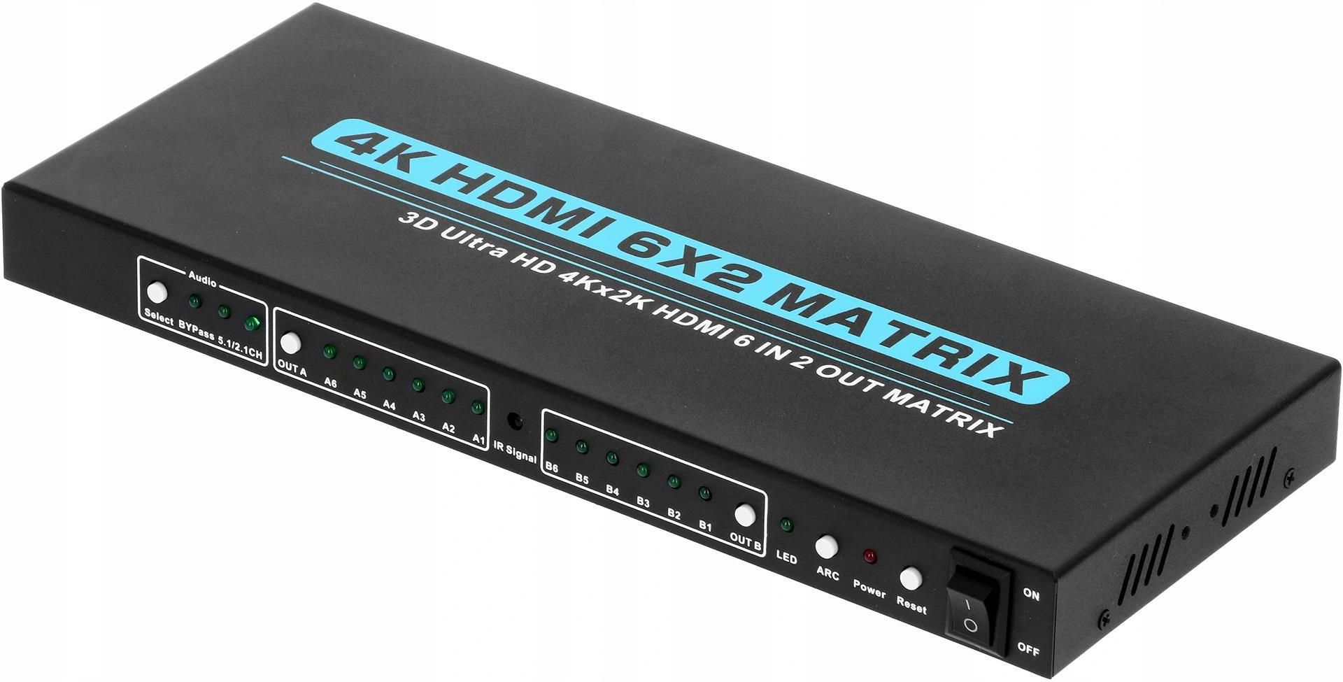 PAWONIK MATRIX 6X2 SWITCH SPLITTER HDMI 2.0 HDR 18G UHD 4K - Opinie i ...