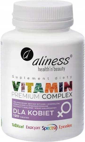 Aliness Vitamin Premium Complex Dla Kobiet 120 Tabl Opinie I Ceny Na