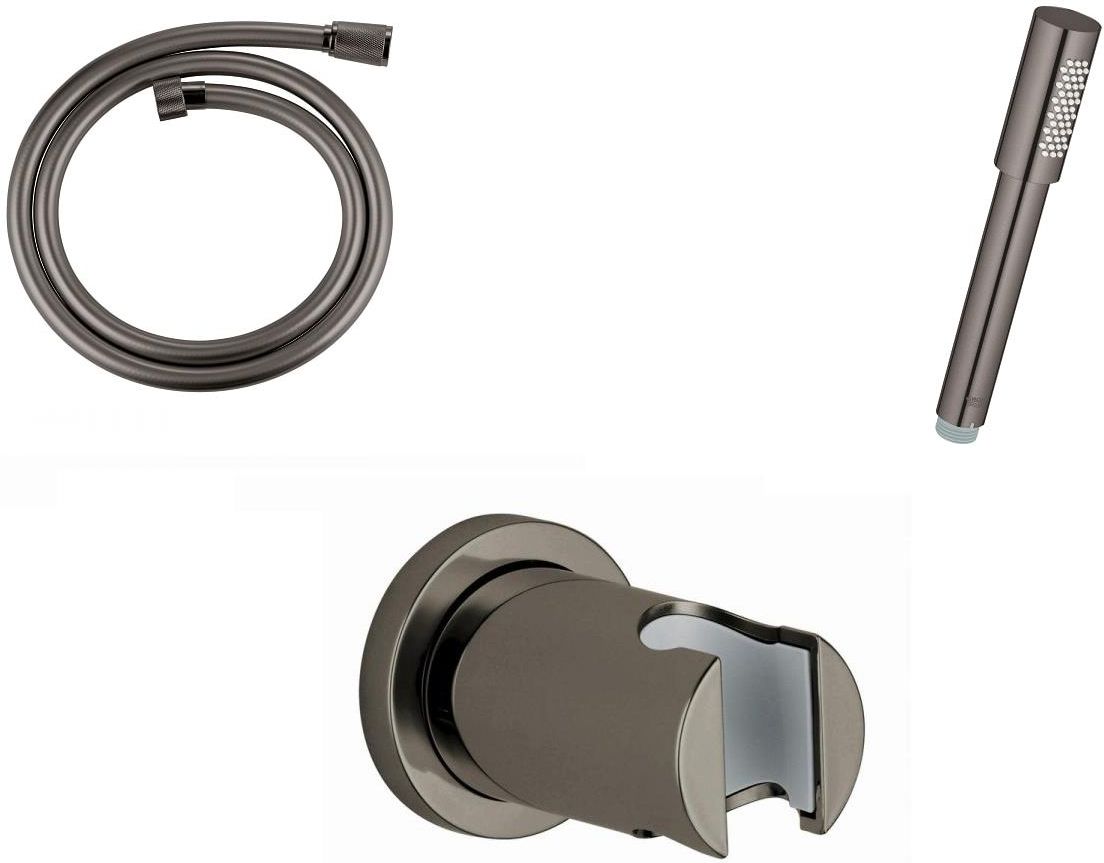 Zestaw prysznicowy Grohe Stick 3w1 Hard Graphite (27074A00+26465A00 ...