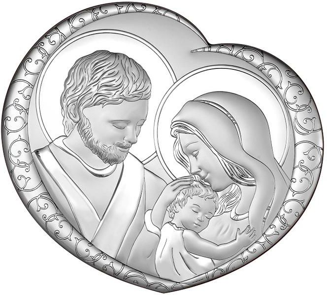 Lovrin SREBRNY OBRAZ 925 SERCE ŚW RODZINA 16x15 GRAWER PREZENT BC65623 - Ceny i opinie - Ceneo.pl