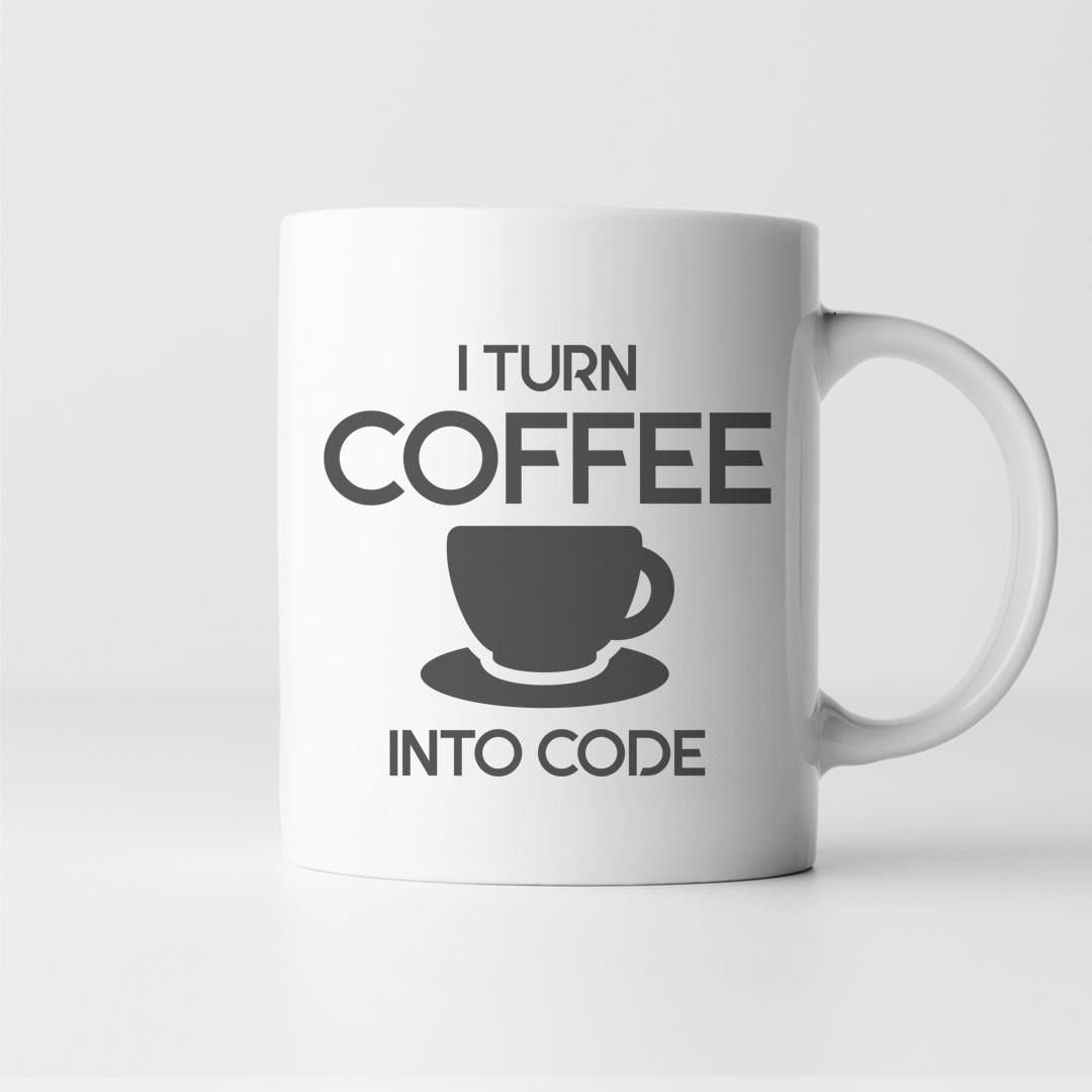 Koszulkowy.pl I turn coffee into code kubek z nadrukiem - Opinie i ...
