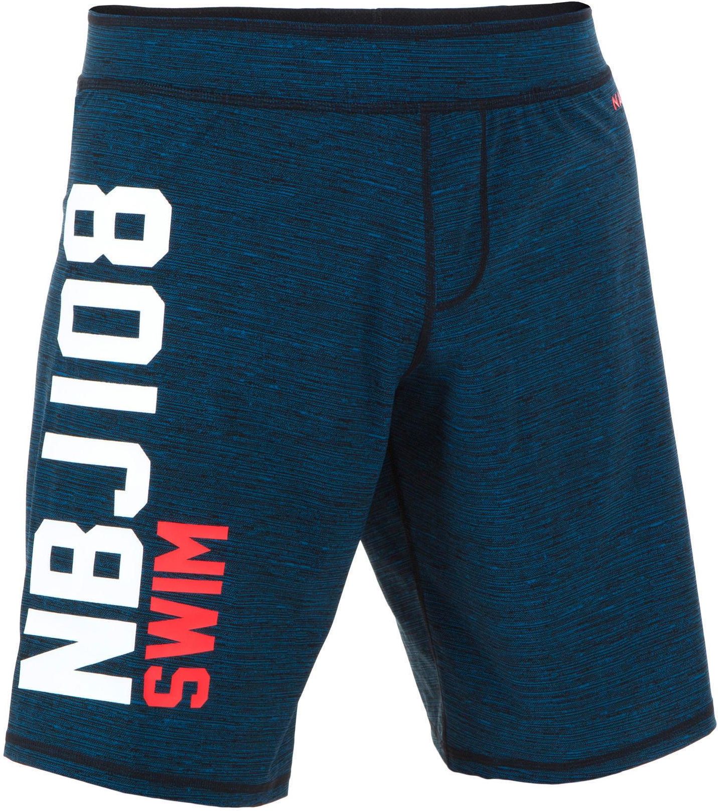 Nabaiji Szorty Pływackie Długie 100 Nbji Męskie Czarny Czerwony - Ceny ...