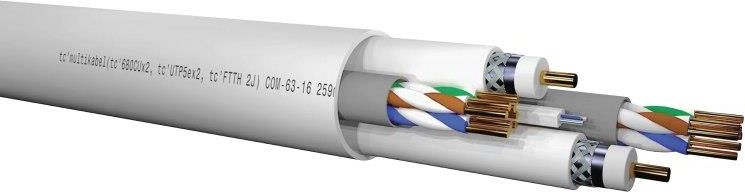 Tceq Multikabel - Kabel Multimedialny 2Xrg-6Cu / 2Xutp / 1Xftth-2J 350M ...