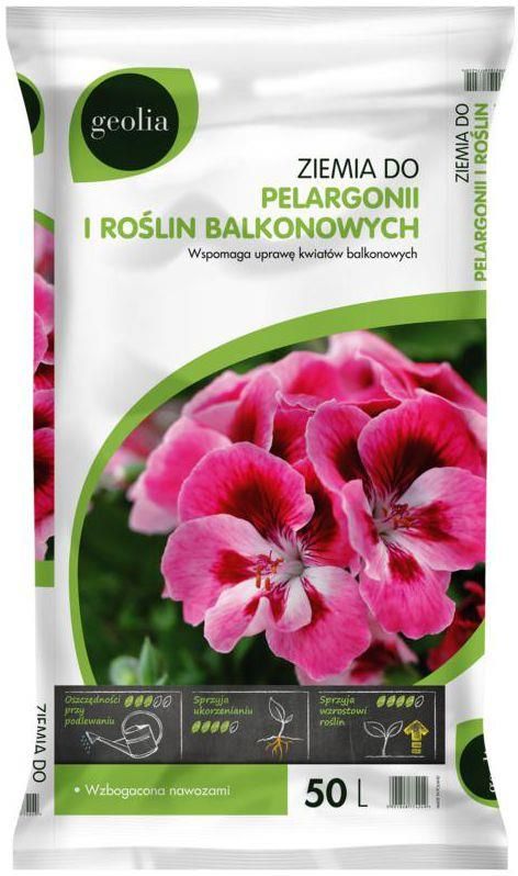 Ziemia Do Pelargonii I Roślin Balkonowych 50L Geolia - Ceny i opinie - Ceneo.pl