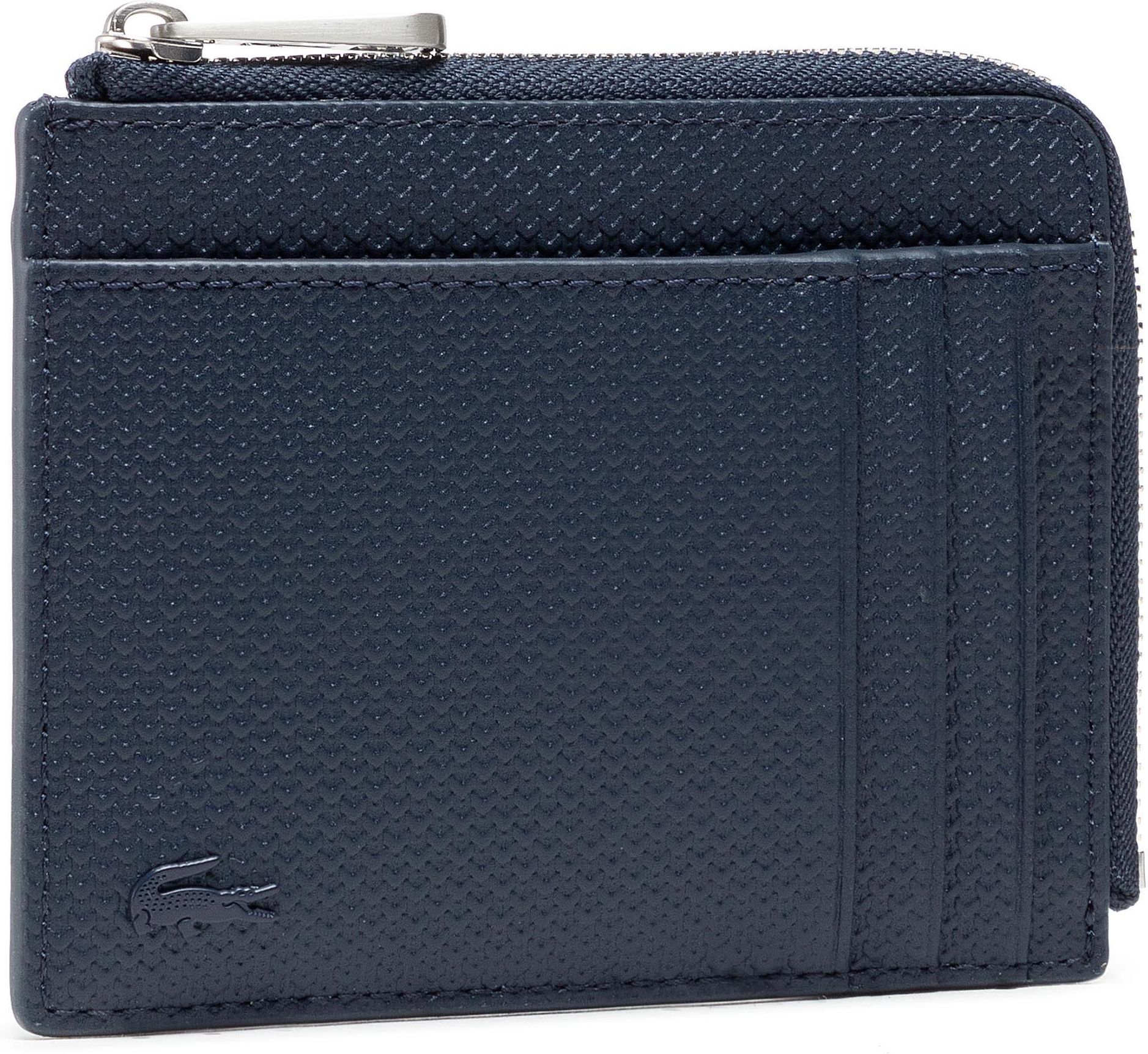 Duży Portfel Męski LACOSTE Zip Around Cc Wallet NH2823CE Marine 021 ...