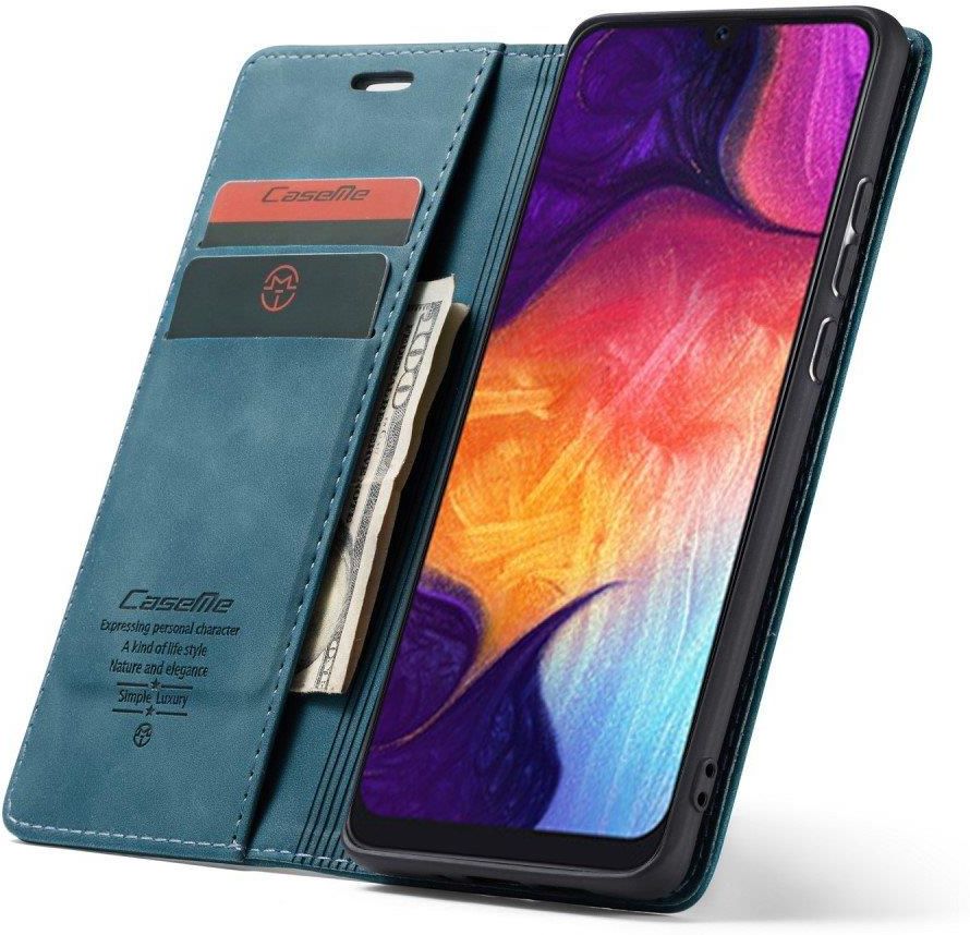 Caseme Etui do Samsung Galaxy A50 Leather Wallet Case Blue - Etui na ...