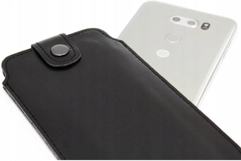 Kieszonka skóra 10 zapięcie do Maxcom MM471 czarna - Etui na telefon ...
