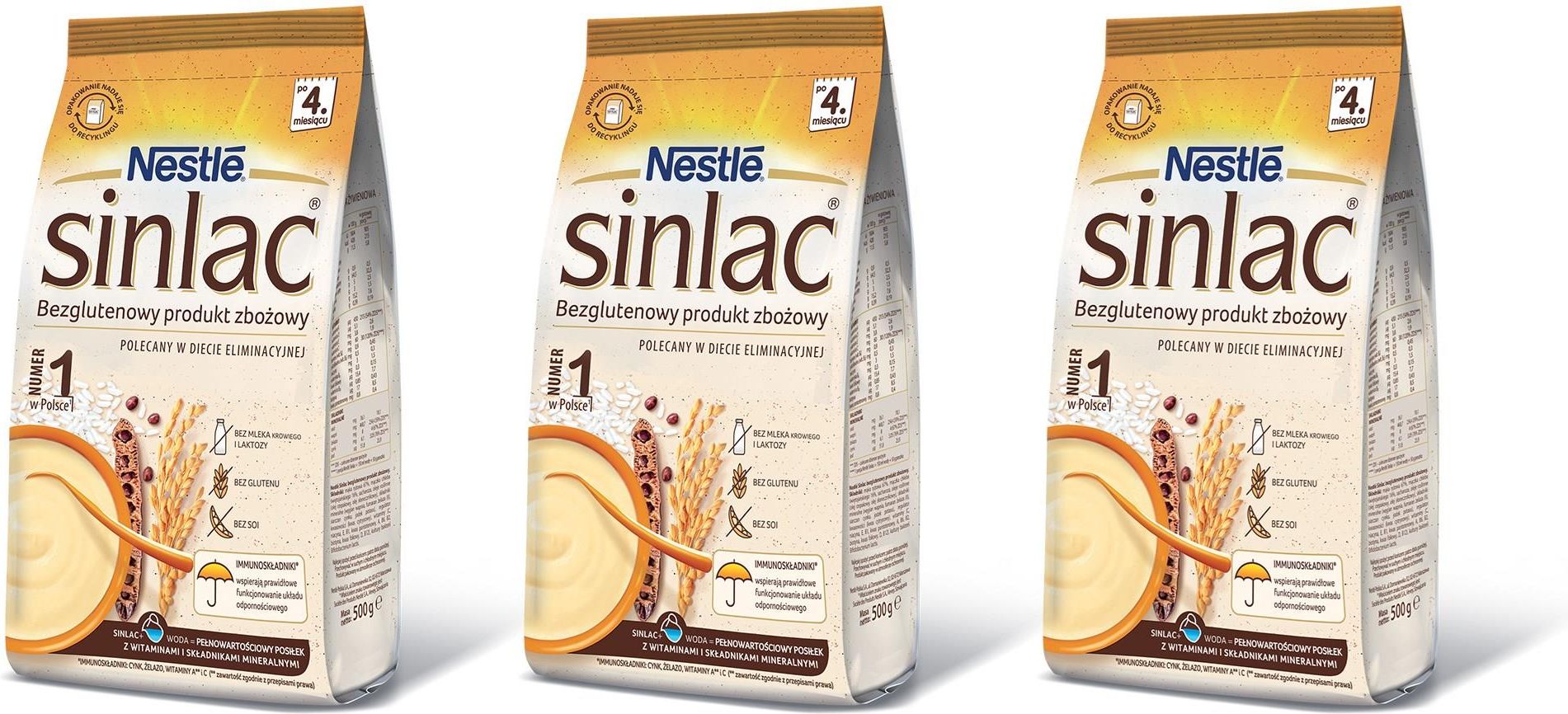 Nestle Sinlac Bezglutenowy Produkt Zbożowy Bez Laktozy Soi dla ...