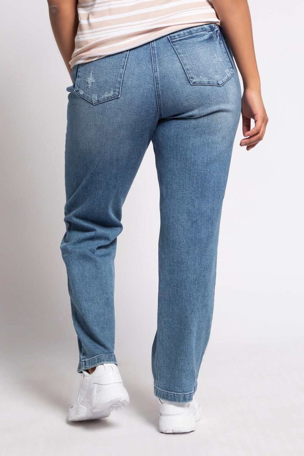 Duże rozmiary Dżinsy Boyfriend, damska, fioletowy, rozmiar: 46, bawełna ...