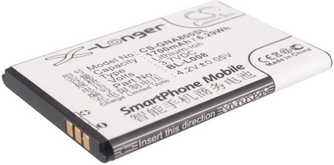 Bateria Cameron Sino Gionee A800 / BL-L008 1700mAh 6.29Wh Li-Ion 3.7V (CSGNA800SL) - Opinie i ...