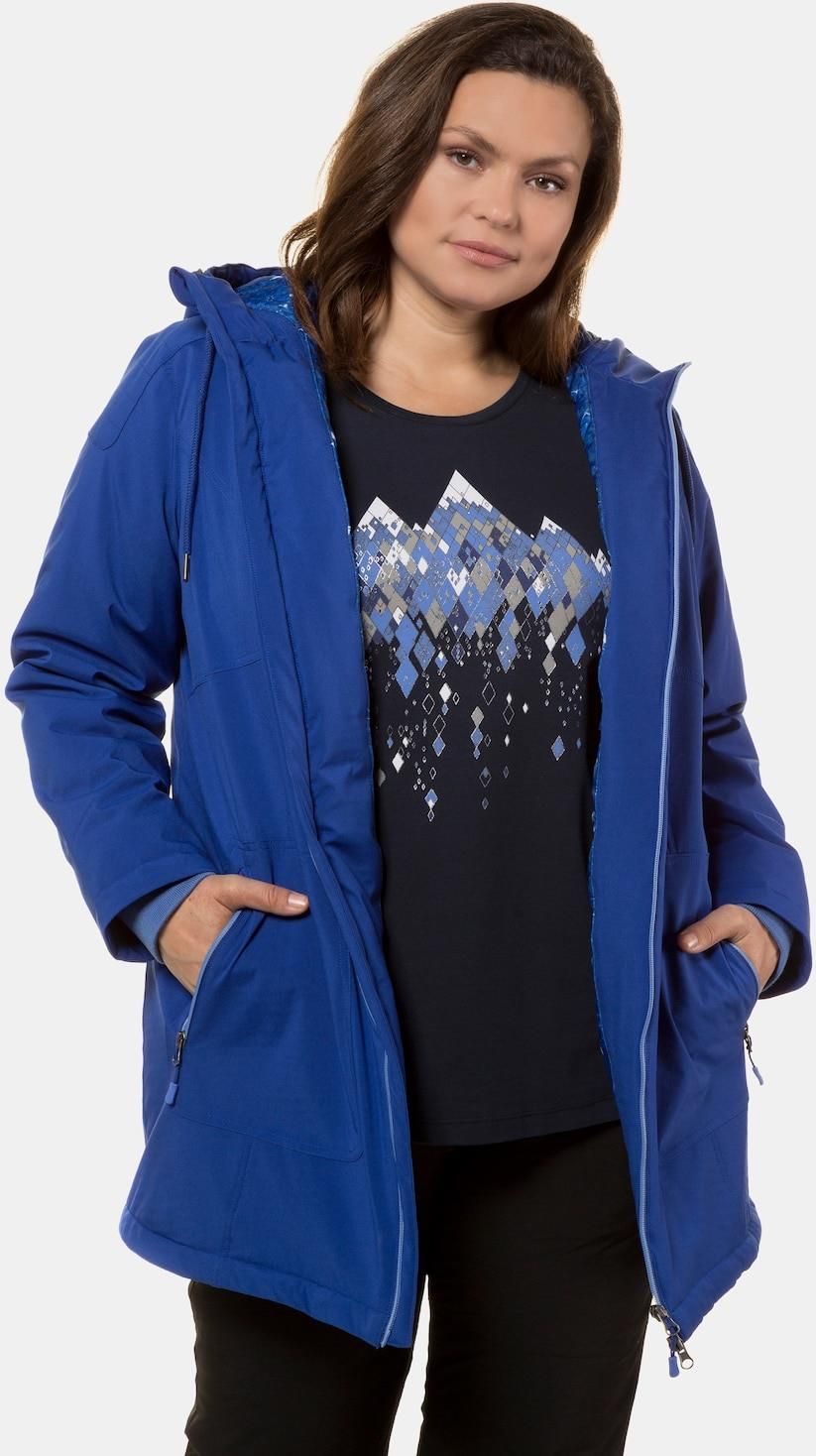 Duże rozmiary Długa kurtka Softshell, damska, niebieski, rozmiar: 54/56, poliester, Ulla Popken ...
