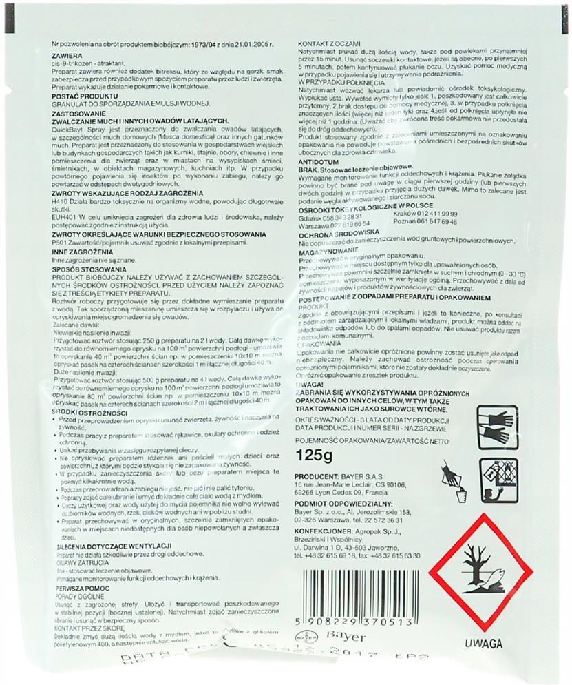 Quickbayt Wg10 Wabiący Środek Trutka Na Muchy 125G - Ceny i opinie ...