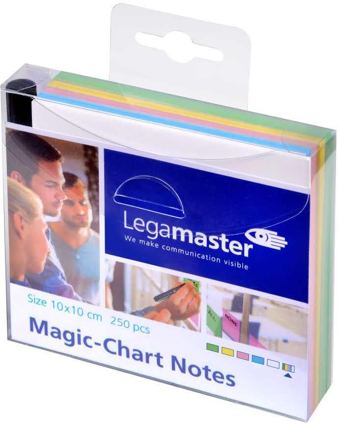 Karteczki Magic Chart Notes 5 Kol X 50szt. 10X10Cm Legamaster 192L351 ...
