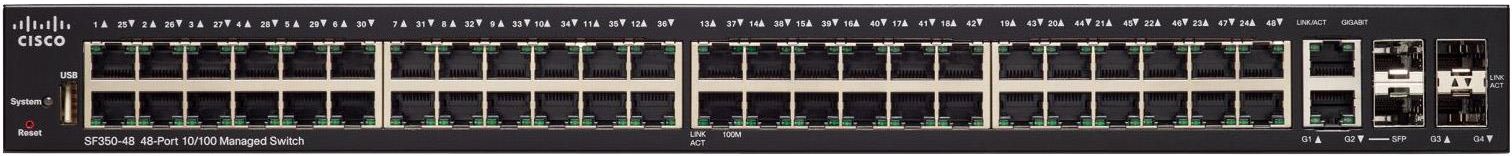 Cisco Sf350-48-K9-Eu Switch Sf350-48 48-Port Fe, 2X1G, Combo Mini-Gbic ...