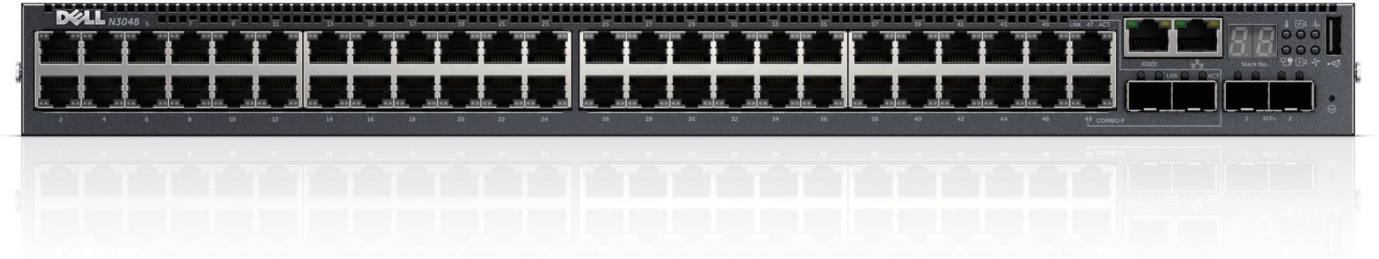 Dell Emc N3048Ep-On Switch, Poe+, 48X 1Gbt, 2X Sfp+ 10Gbe, 2 X Gbe Sfp ...