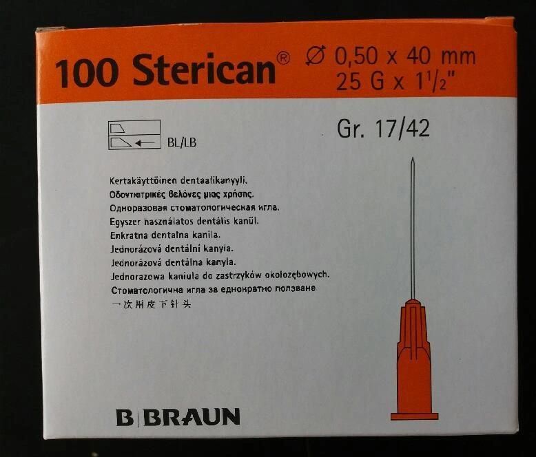 B.Braun Igły Iniekcyjne Igła Stomatolog 25G 0,50X40 100Szt. - ceny i ...
