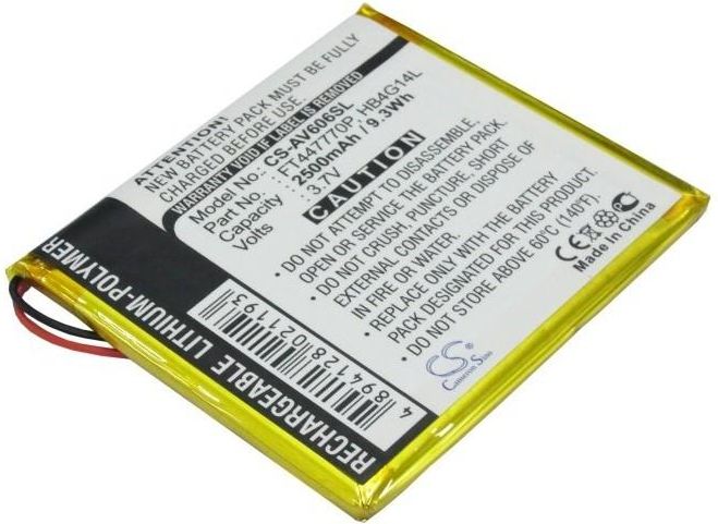 Bateria Cameron Sino Archos Av605 120Gb 2500Mah 9.25Wh Li-Polymer 3.7V (CSAV606SL) - Opinie i ...