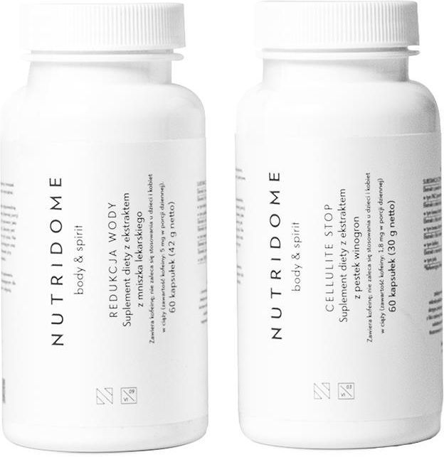 Nutridome Drenaż I Ujędrnienie Redukcja Wody 60 kaps + Cellulite Stop ...