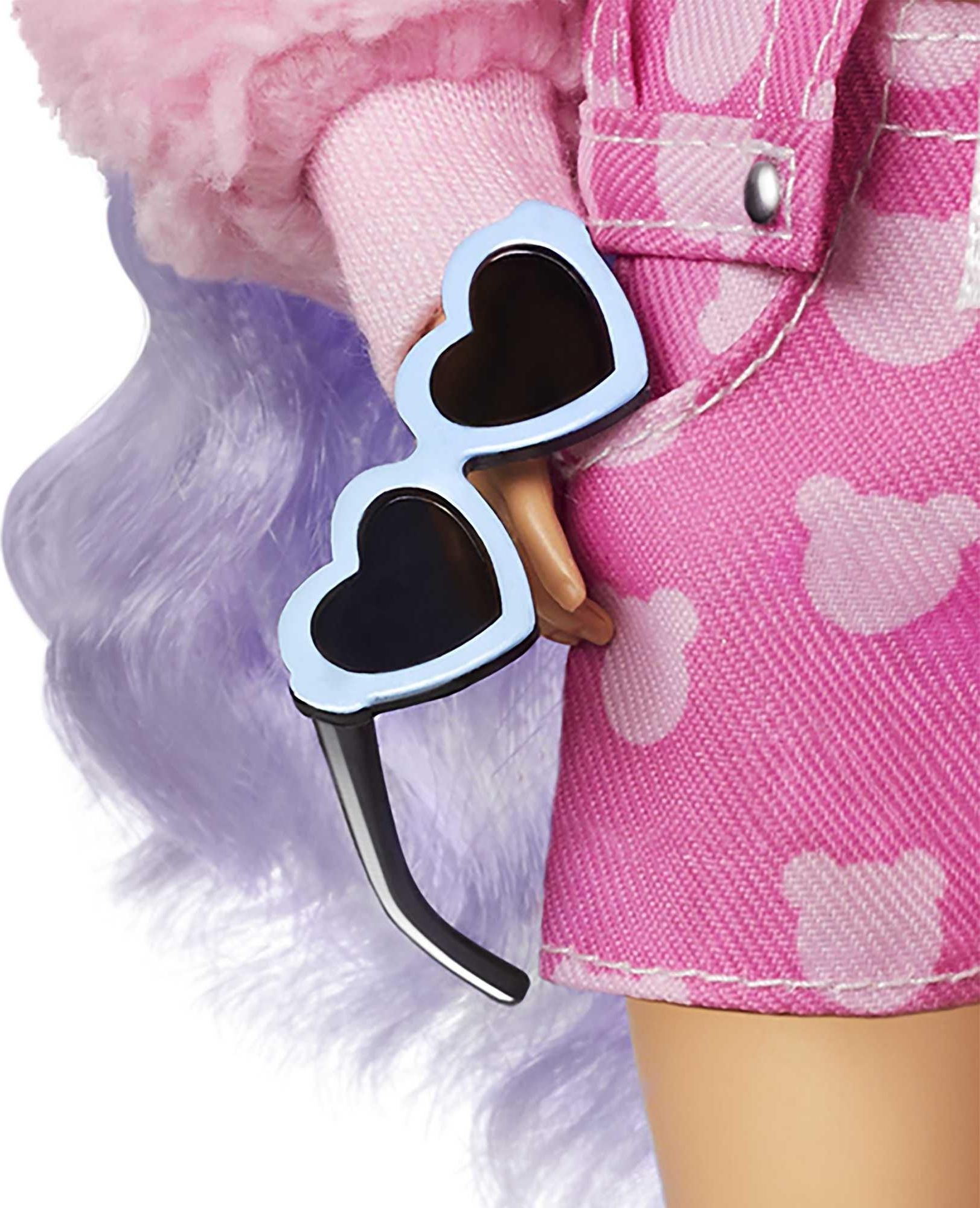 Lalka Barbie Extra Moda Lalka Różowy komplet/Fioletowe włosy (GRN27 ...