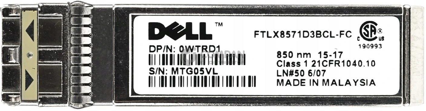 Akcesoria do urządzeń sieciowych Dell 10Gb Sfp+ Sr Transceiver (WTRD1 ...