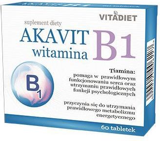 Vitadiet Akavit Witamina B1 - 60 tabl. - Opinie i ceny na Ceneo.pl