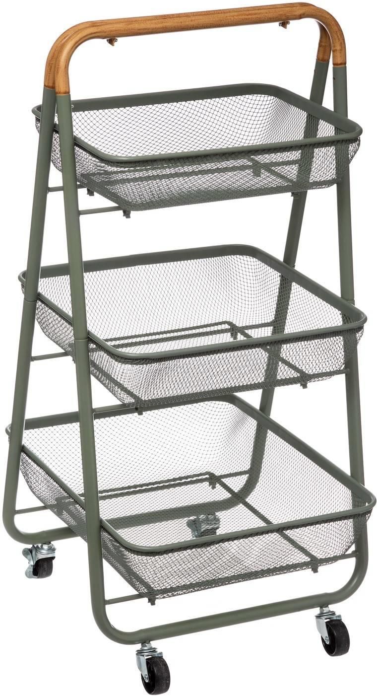 5Five Simply Smart Wózek Łazienkowy Trio 3 Poziomy Metalowy Zielony ...