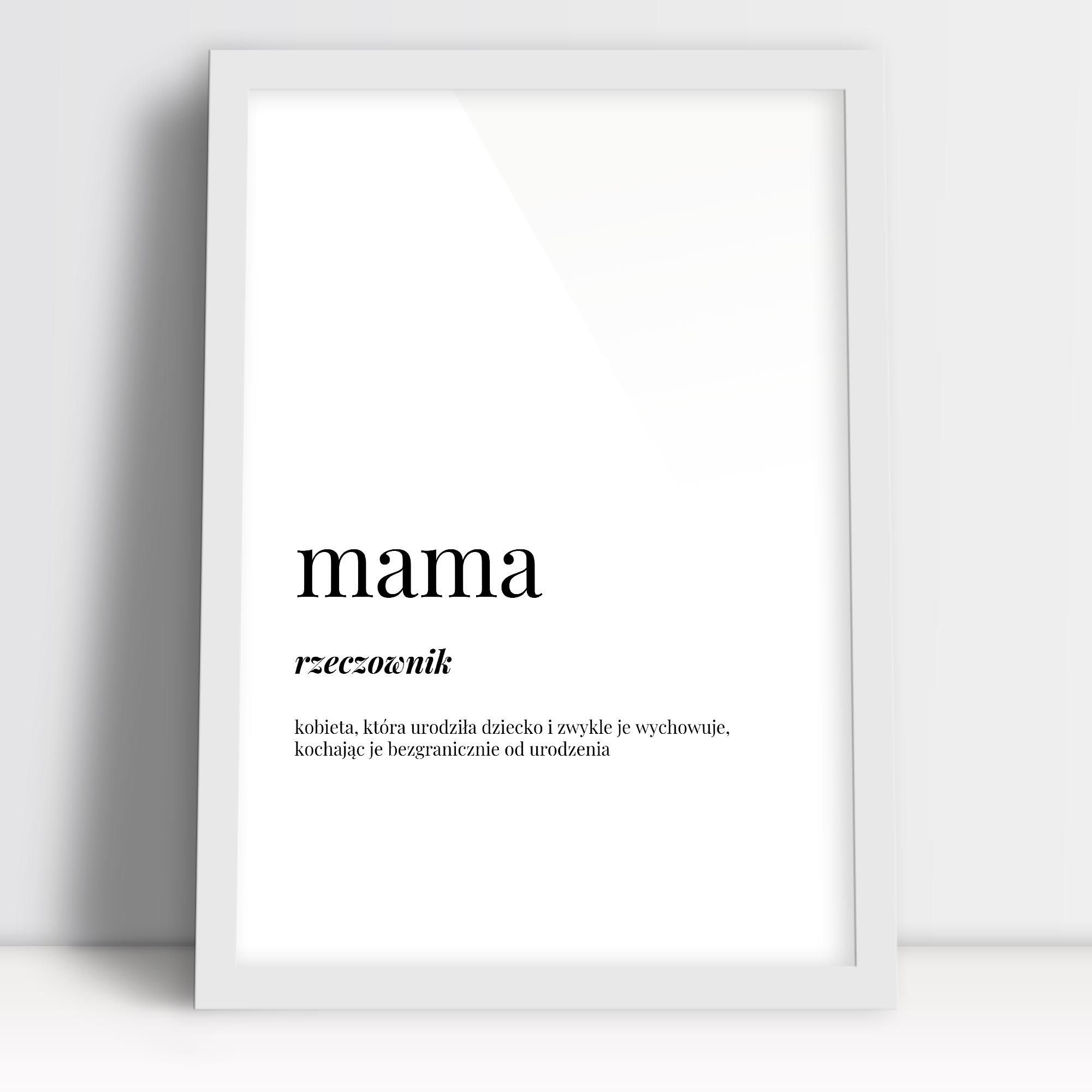 Plakat Z Definicją Słowa Mama - Opinie i atrakcyjne ceny na Ceneo.pl