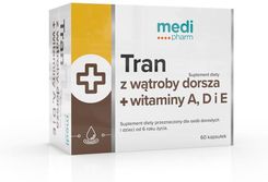 Medi pharm Tran z wątroby dorsza +witaminy A D i E 60 kaps - Opinie i ...