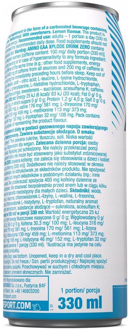 Olimp Amino Eaa Xplode Drink Zero 330ml - EAA - ceny i opinie - Ceneo.pl