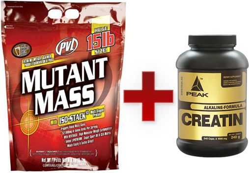 Pvl Mutant Mass 6800g + Peak Creatine Alkaline 240 Kaps - ceny i opinie ...