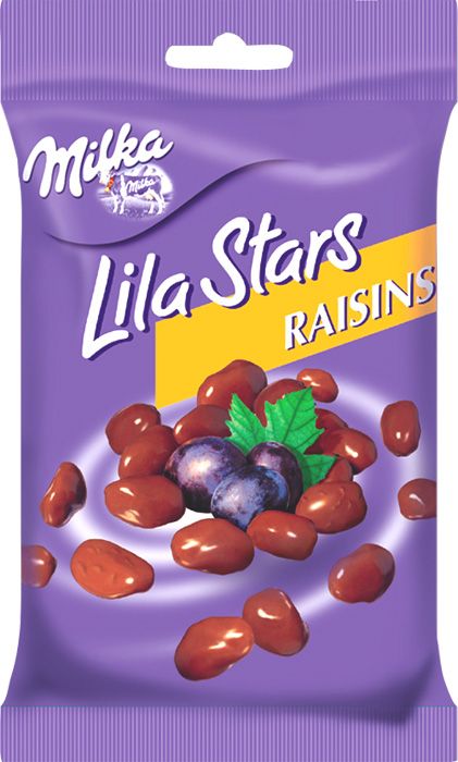 Milka Lila Stars Rodzynki w Czekoladzie 130g - Ceny i opinie - Ceneo.pl